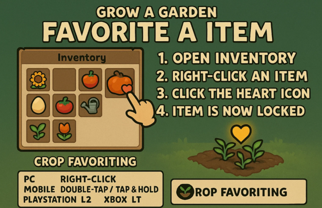 How to Favorite Items in Grow a Garden – RS4Money